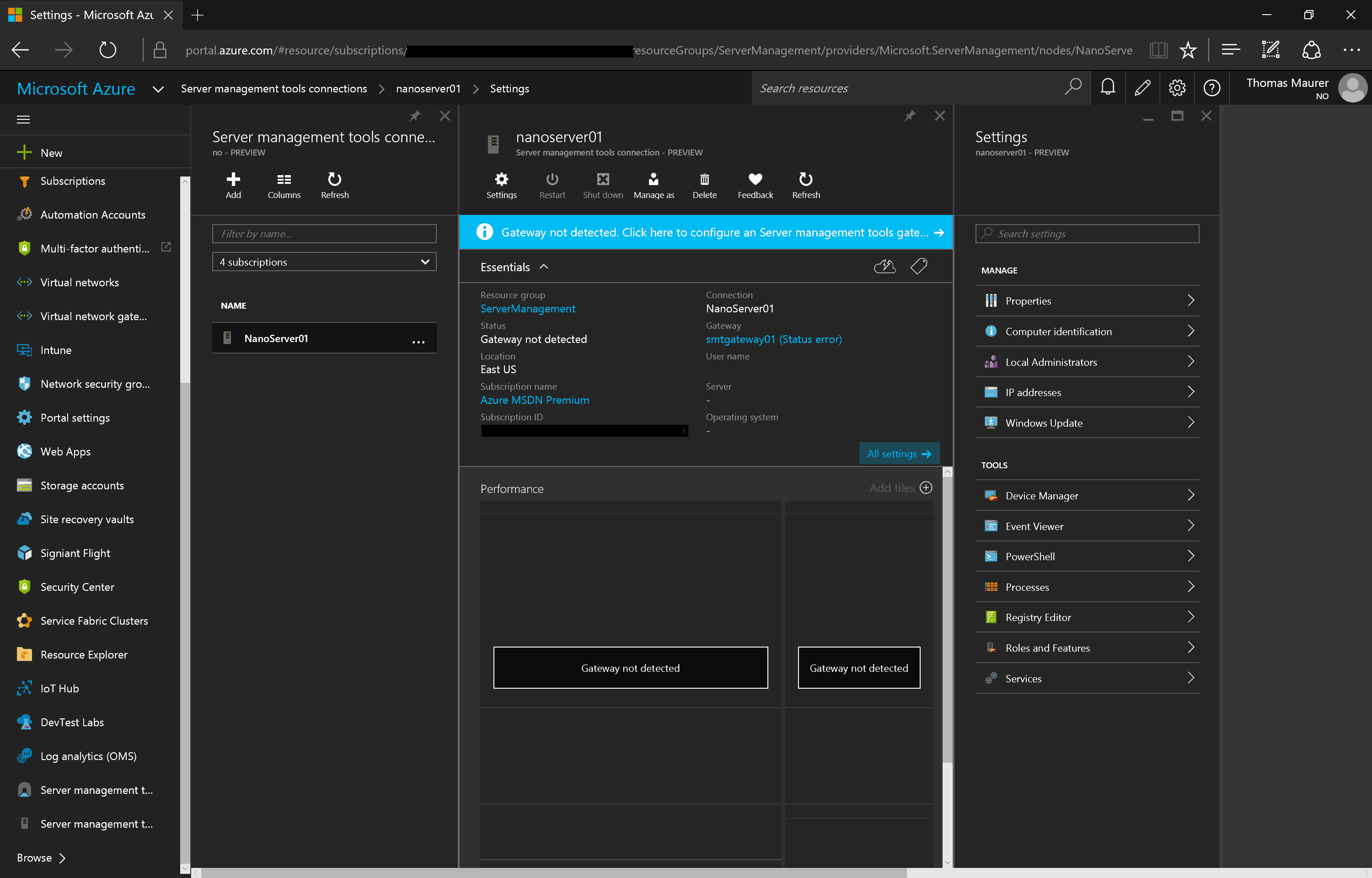 Manage Nano Server and Windows Server from Azure using Remote Server ...