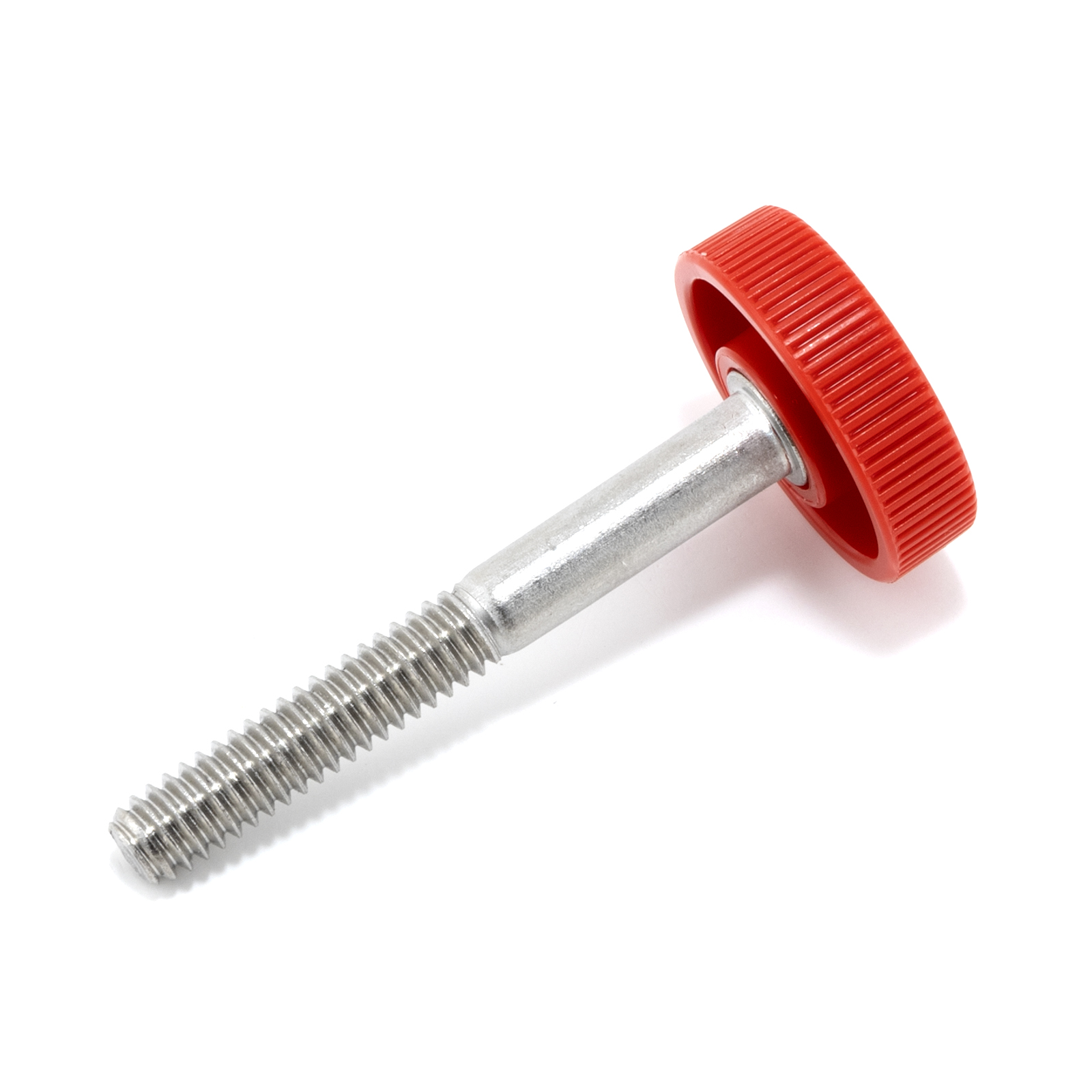 1/4"-20 X 2" Red Oversized Knurled Round - Thumb Screw Depot®