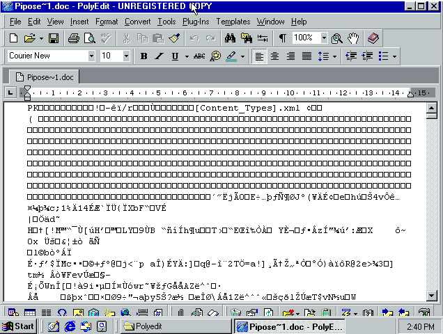 PolyEdit, an editor for DOC/DOCX/RTF on Windows 95/98/XP | ToughDev