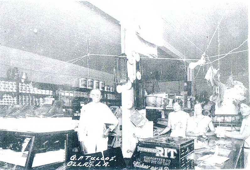 Inside Tullos Store In Olla 1930s - The Town of Olla