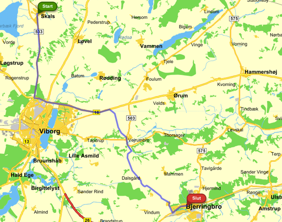 Lister Krak Ruteplan På Cykel