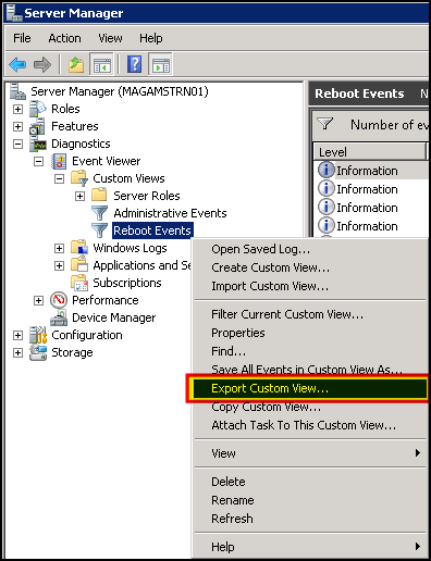Create A Custom View In Event Viewer To Show Reboot Events Virtually