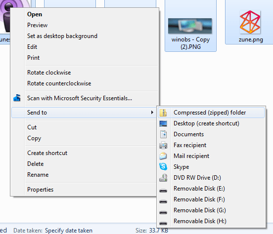 How to: Create Compressed Archive in Windows 7 | WindowsObserver.com