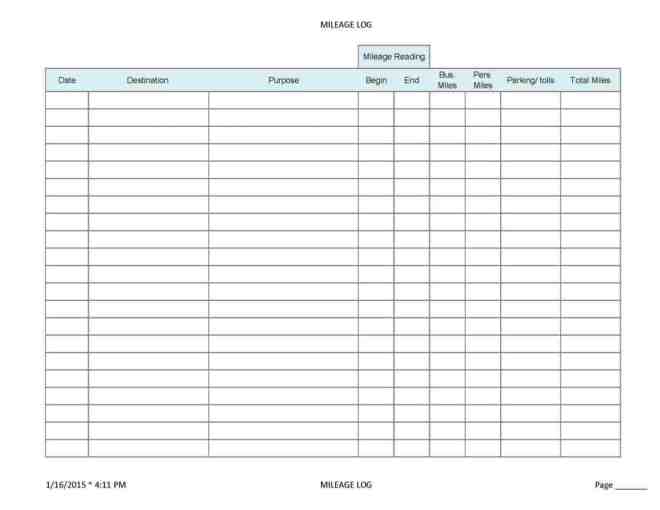6+ Mileage Form Templates - Word Excel Templates
