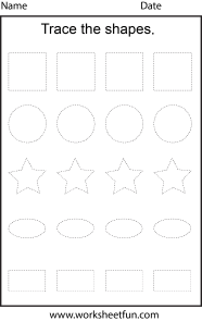 Shape Tracing Free Printables These Shapes Worksheets Are Great For