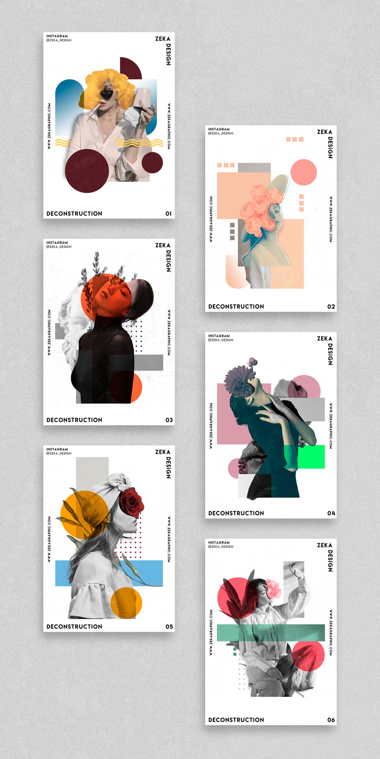Deconstruction Poster Design Series - Zeka Design
