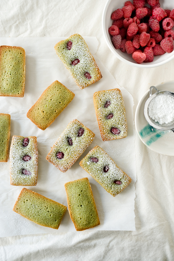 Pistachio Raspberry Financiers - Yummy Workshop
